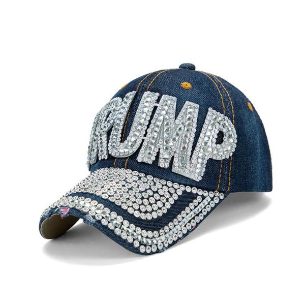 商品名:  Generic Trump 2024 Bling Hat, Rhinestones Shiny Election Day Adjustable Baseball Cap for Women Men (One Size,Blue)...