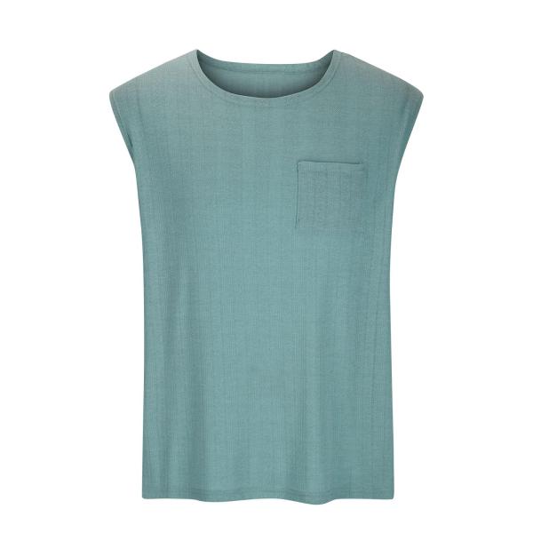 商品名:  Generic Men's Knit Cotton Tank Tops Round Neck Solid Color Sleevelesss T-Shirts Summer Workout Muscle Tops with Pa...