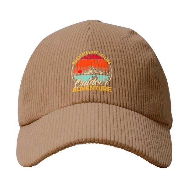 商品名:  BIRYHG Mountains are Calling Outdoor Adventure Corduroy Baseball Caps for Women Men Adjustable Dad Hat Khakiブランド: ...