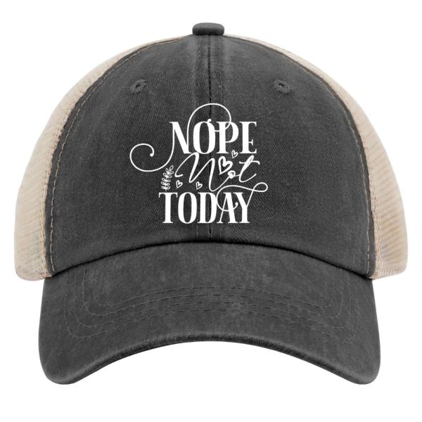 商品名:  Suirtaeop Nope Not Today Hat Trucker Hat Men Vintage Mesh Baseball Cap for Summer, Allblackブランド: Suirtaeop商品サイズ: O...