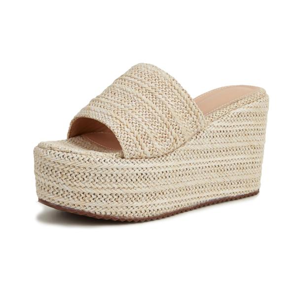 商品名:  Lymphvity Women's Espadrilles Platform Wedge Sandals Slides Outdoor Fashion Fish Mouth Slip-on Mule High Heeled We...