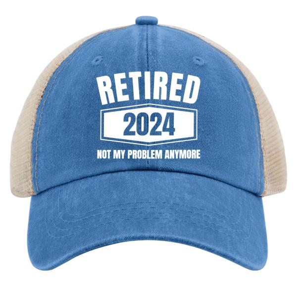 商品名:  Suirtaeop Retired 2024 Not My Problem Anymore Trucker Hat Men Vintage Mesh Baseball Cap for Summer Lake Blueブランド: ...
