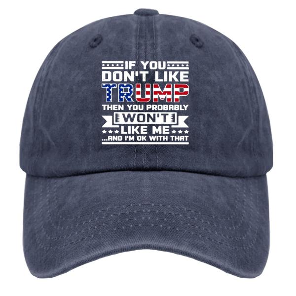 商品名:  Generic If You Don't Like Trump Then You Probably Won't Like Me Sun Hat America Hat Navy Blue Hiking Hat Gifts for...