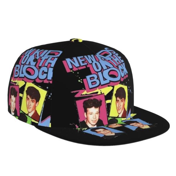 商品名:  DanaMWatson New Kids Musics On The Block Hat Flat-Brimmed Baseball Cap Dad Ball Hat Snapback Hip Hop Cap for Men a...