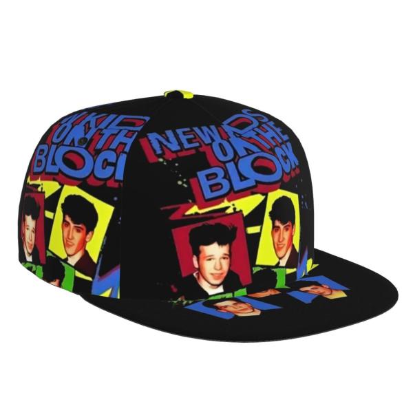商品名:  DanaMWatson New Kids Musics On The Block Hat Flat-Brimmed Baseball Cap Dad Ball Hat Snapback Hip Hop Cap for Men a...