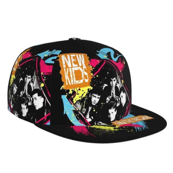 商品名:  DanaMWatson New Kids Musics On The Block Hat Flat-Brimmed Baseball Cap Dad Ball Hat Snapback Hip Hop Cap for Men a...