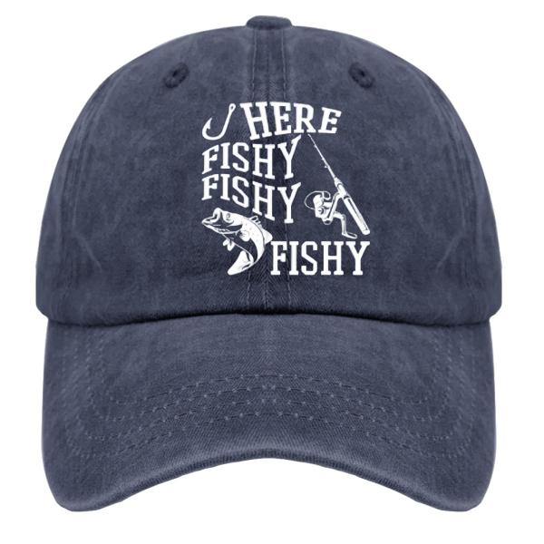 商品名:  Fishing Here Fishy Fishy Fishy Hats Mesh Hat Navy Blue Womens Hats Gifts for Him Running Hatブランド: Generic商品サイズ: On...