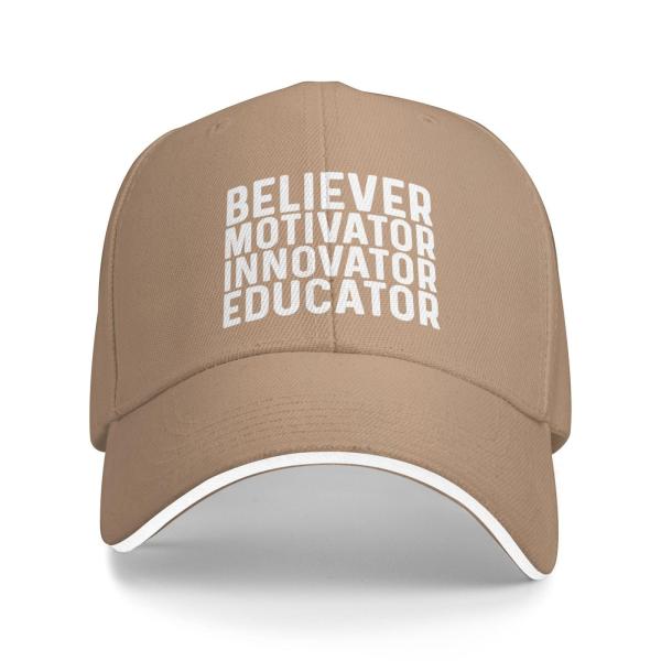 商品名:  Elixvsoer Believer Motivator Innovator Educator Hat for Men Dad Hat Trendy Caps Naturalブランド: Elixvsoer商品サイズ: One S...