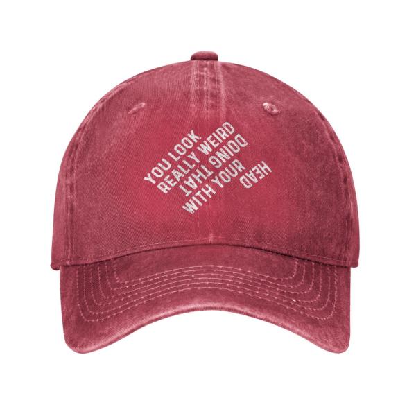 商品名:  Elixvsoer You Look Really Weird Doing That with Your Head Hat Women Baseball Hats Adjustable Hat Redブランド: Elixvsoe...