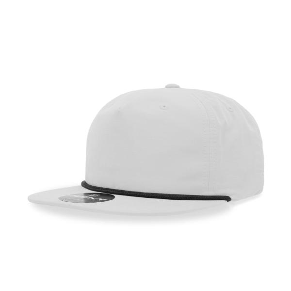 商品名:  DECKY Standard 5 Panel High Profile Relaxed Cotton Blend Rope Hat, White/Blackブランド: DECKY商品サイズ: One Size高さ: 23cm横幅...