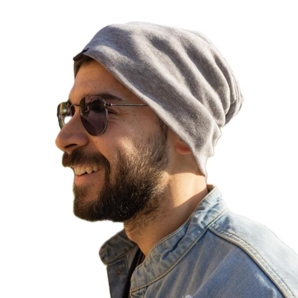 商品名:  Mens Women Oversize All Day-Season Wool Blend Micro Weight Extra Large Head Beanie Hat Soft Skin Friendly Greyブランド...