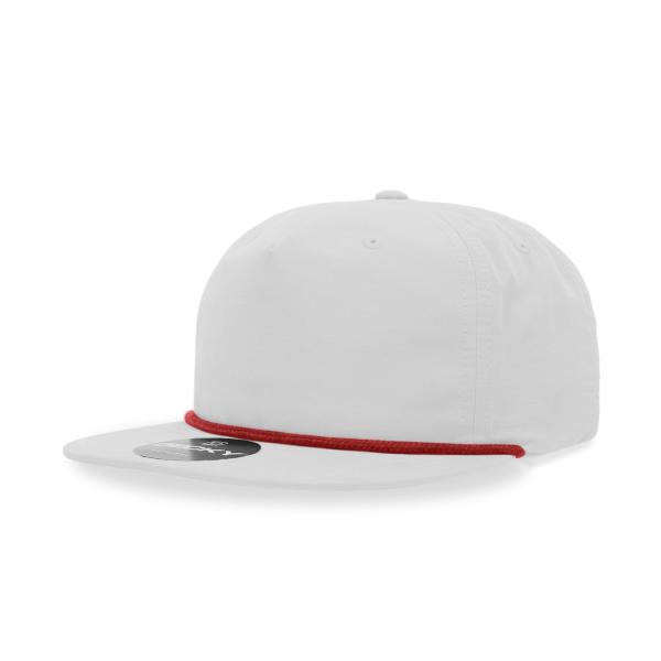 商品名:  DECKY Standard 5 Panel High Profile Relaxed Cotton Blend Rope Hat, White/Redブランド: DECKY商品サイズ: One Size高さ: 22.4282c...