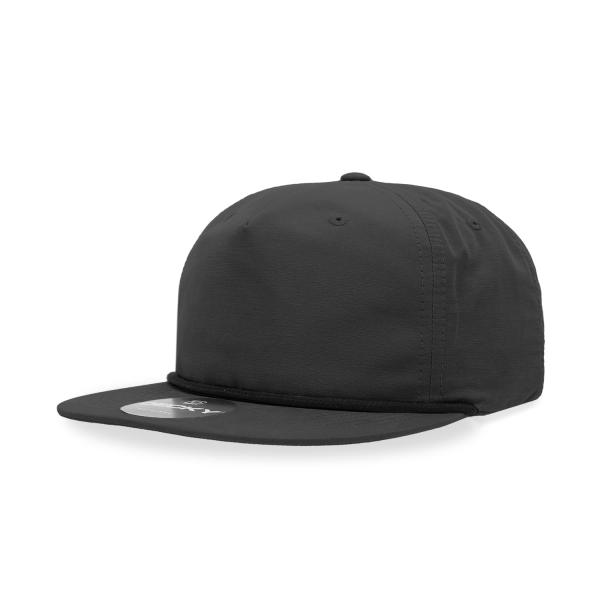 商品名:  DECKY Standard 5 Panel High Profile Relaxed Cotton Blend Rope Hat, Blackブランド: DECKY商品サイズ: One Size高さ: 21.1cm横幅: 19...