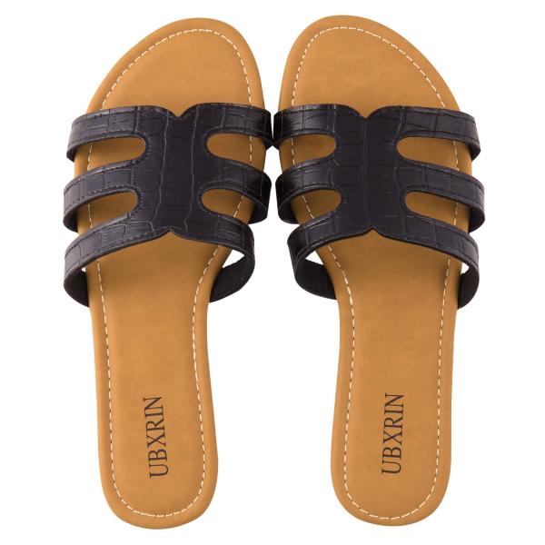 商品名:  UBXRIN Women's Slide Sandals Comfortable Causal Flat Sandals Summer Open Toe Slip On Slippers,Black US10ブランド: UBXR...