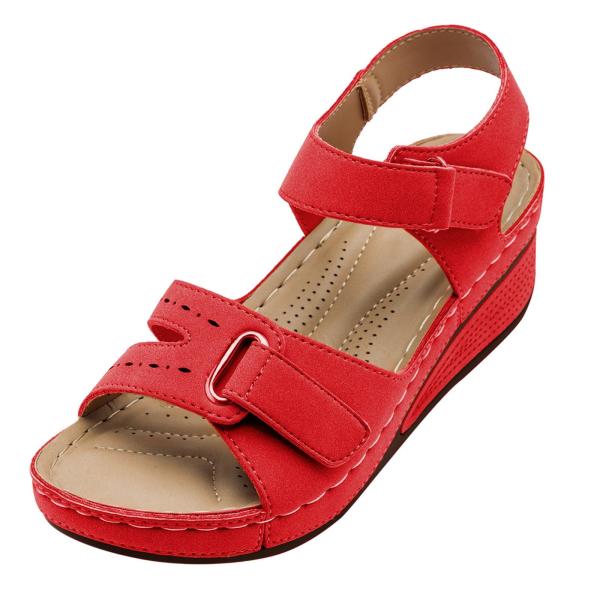 商品名:  Generic Flatform Sandals for Women, Womens Ankle Strap Low Wedge Sandals - Memory Foam &amp; Shocking Absorbing We...
