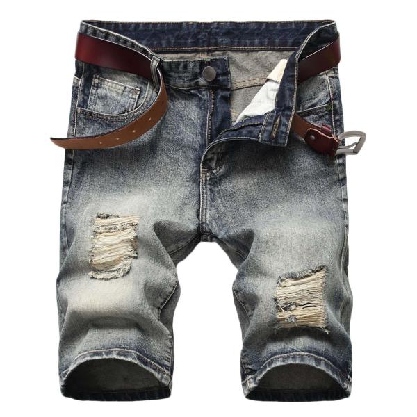 商品名:  Generic Slim Fit Stretch Denim Shorts for Mens Ripped Skinny Jean Shorts Casual Fashion Straight Comfort Flex Wais...