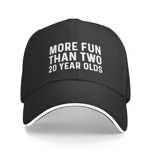 商品名:  Ositerpz More Fun Than Two 20 Year Olds Hat Men Dad Hats Cute Hats Blackブランド: Ositerpz商品サイズ: One Size高さ: 1.778cm横幅...