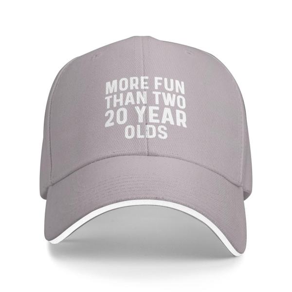 商品名:  Ositerpz More Fun Than Two 20 Year Olds Cap Women Baseball Hat Graphic Cap Grayブランド: Ositerpz商品サイズ: One Size高さ: 1....