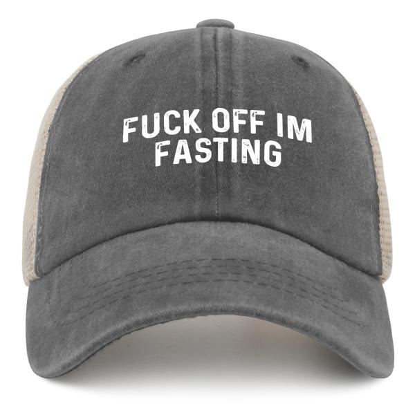 商品名:  FLALORI Fuck Off Im Fasting Hat Trucker Hat Women Vintage Mesh Hats for Summer Grayブランド: FLALORI商品サイズ: One Size高さ:...