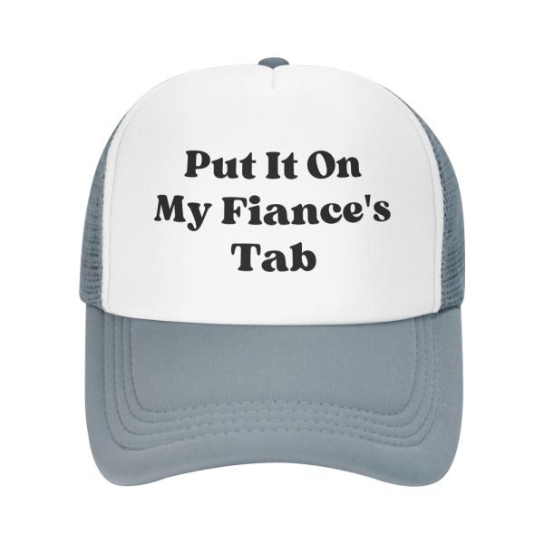 商品名:  Put It On My Fiance'S Tab Mesh Hat Men Women Trucker Hat Baseball Cap Dad Gift Grayブランド: Staropal商品サイズ: One Size商品...