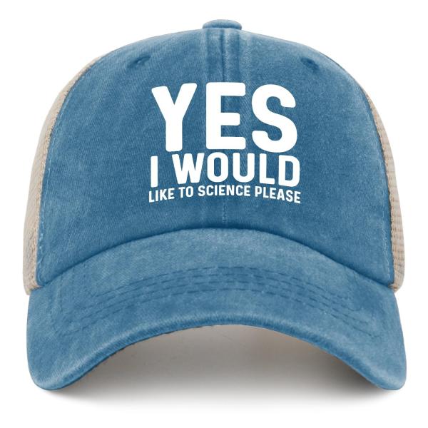 商品名:  Ositerpz YES I Would Like to Science Please Hat Trucker Hat Men Funny Mesh Cap for Summer Lake Blueブランド: Ositerpz商...
