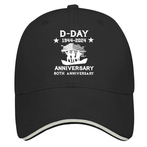 商品名:  Generic 1944 D-Day 2024 Operation Overlord 80th Anniversary Normandy Hats Trucker Cap AllBlack Dad Hats for Men Gi...