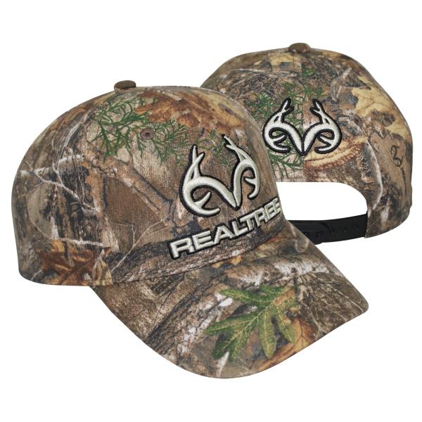 商品名:  Realtree Camo Embroidered Antler Logo Precurved Trucker Hats - Snapback, Mesh or Solid Back (Edge/Edge Canvas, Rea...