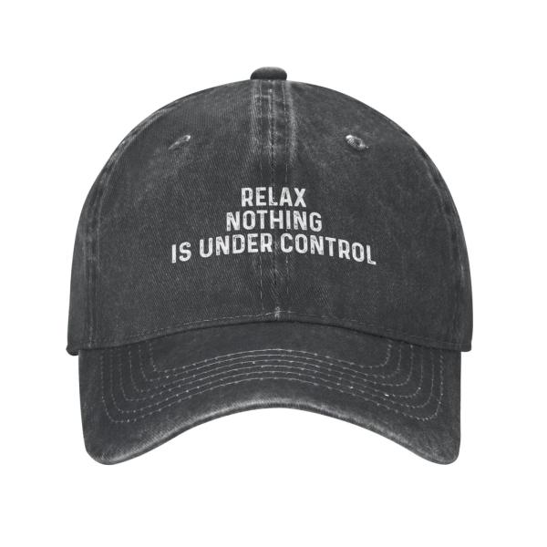 商品名:  Ositerpz Relax Nothing is Under Control Cap for Women Baseball Hats Cute Caps Blackブランド: Ositerpz商品サイズ: One Size高さ...