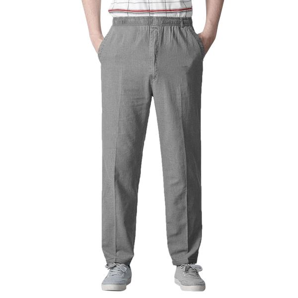 商品名:  Generic 2024 Summer Men Classic Fit Cotton Linen Elastic Jogger Lightweight Running Sweatpants with Pockets Athlet...