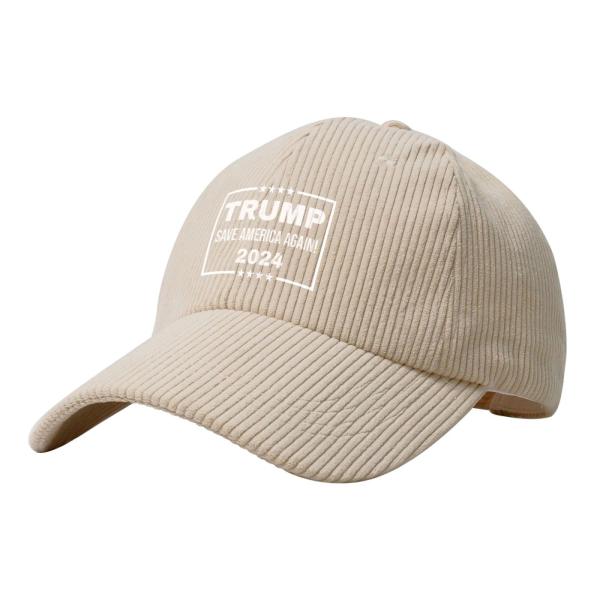 商品名:  POOEDSO Trump 2024 Save America Again! Baseball Cap for Men Women Caps Corduroy Hat Trucker Hats Beigeブランド: POOEDS...