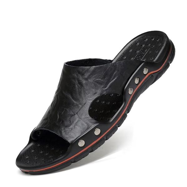 商品名:  NANXIN&amp;LOVE Mens Slide Sandals Open Toe Non-Slip Comfortable Slide Sandals Men Leather House Slippers Summer L...