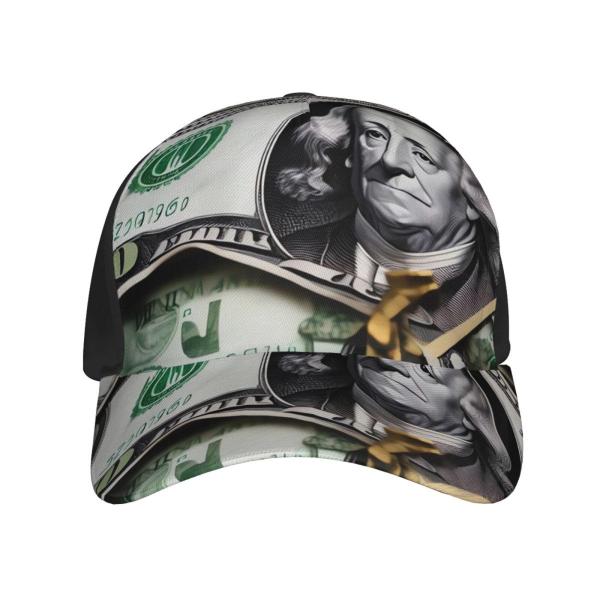 商品名:  RLDOBOFE Baseball Cap Golf Dad Hat for Men Women Banknote Patterns Adjustable Baseball Hat Dad Cap Unconstructedブラ...
