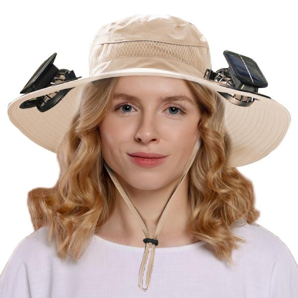 商品名:  Outdoor Wide Brim Sun Hat with Solar Fan, Wide Brim Solar Fan Outdoor Fishing Hat, Solar Fan Hat for Men Women wit...