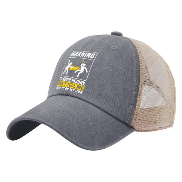 商品名:  Generic Warning to Avoid Injury Don't Tell Me How to Do My Job Hats Funny Hats for Mens Women Gray01 Running Hats ...