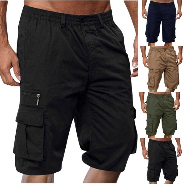 商品名:  Man Shorts Cargo Shorts for Men,2024 Summer Casual Elastic Waist Bermuda Shorts Loose Fit Knee Length Shorts with ...