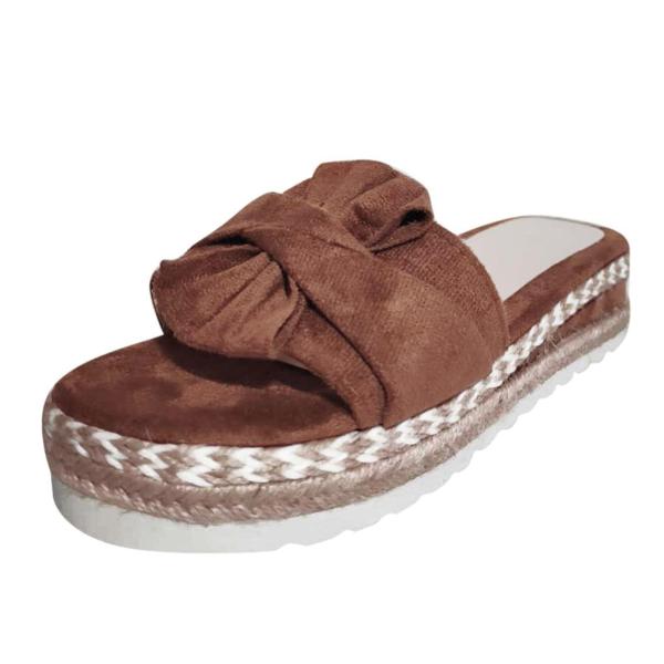 商品名:  JEUROT Womens Espadrilles Sandals with Knotty Bow Cute Comfortable Platform Slides Open Toe Slip On Wedges Bohemia...