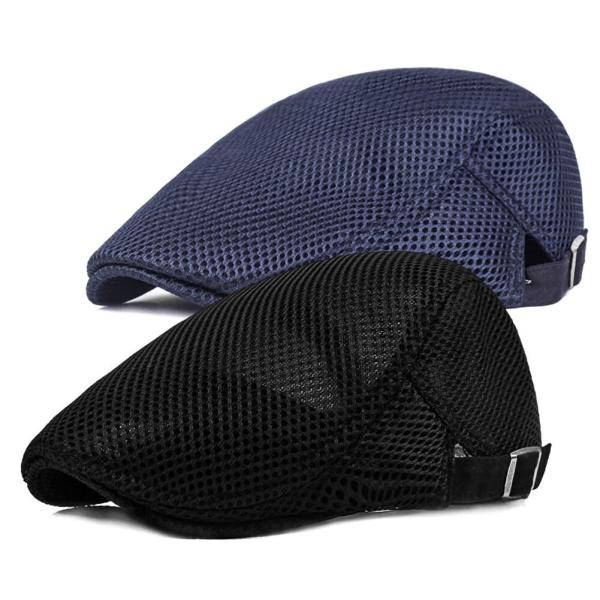商品名:  Zcargel Mesh Flat Cap 2pcs Set Breathable Summer Newsboy Hat Irish Cabbie Gatsby Driving Hunting Hat for Women Men...