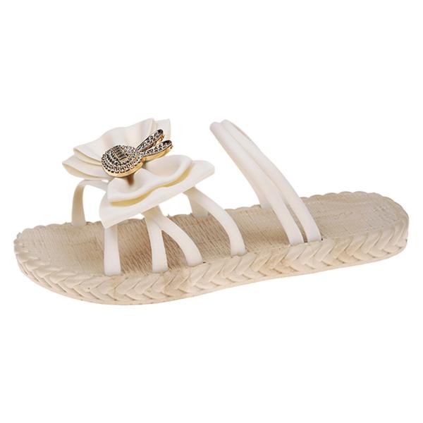 商品名:  Generic Summer Flats Sandal For Women Open Toe Slip On Slide Sandals Bow Decoration Quick Dry Non-Slip Summer Outd...