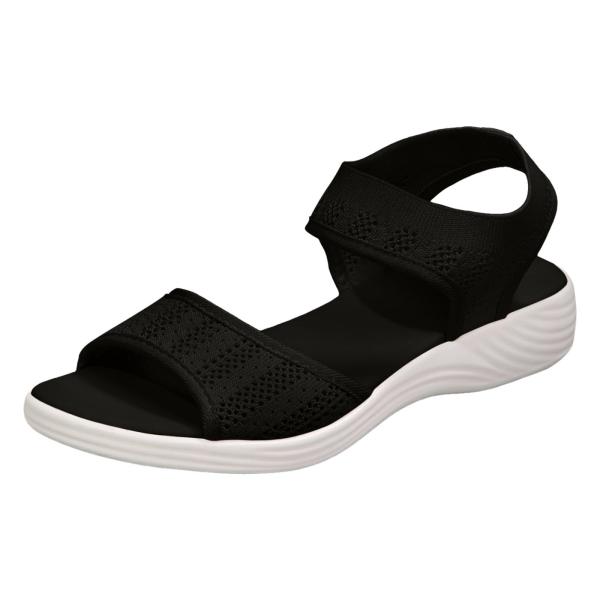 商品名:  Generic Women's Wedge Sandals Open Toe Hollow-Out Vamp Slingback Ankle Strap Elastic Slip On Slide Sandals Soft Cu...