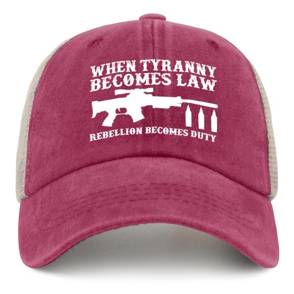 商品名:  BEIXBE When Tyranny Becomes Law Rebellion Becomes Duty Trucker Hat Women Vintage Mesh Cap for Summer Rose Redブランド:...