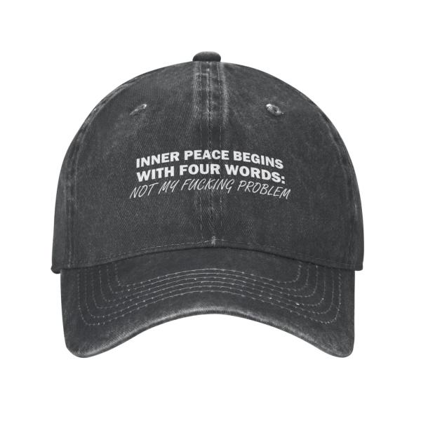 商品名:  Elixvsoer Inner Peace Begins with Four Words Not My Fucking Problem Cap for Men Baseball Cap Graphic Hat Blackブランド...