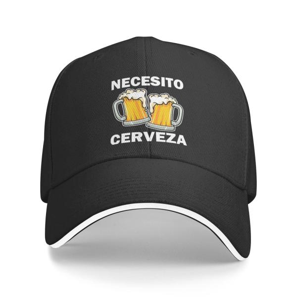 商品名:  Elixvsoer Necesito Cerveza Hat Women Baseball Cap Cute Hat Blackブランド: Elixvsoer商品サイズ: One Size高さ: 1.778cm横幅: 12.7c...