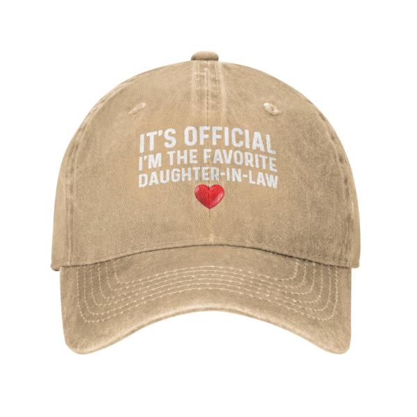 商品名:  Elixvsoer It's Official I'm The Favorite Daughter-in-Law Cap Men Baseball Caps Fashionable Hats Naturalブランド: Elixv...