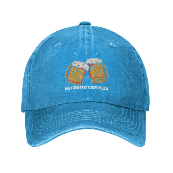 商品名:  Elixvsoer Necesito Cerveza Hat Men Baseball Hat Cool Hats Blueブランド: Elixvsoer商品サイズ: One Size高さ: 1.778cm横幅: 12.7cm奥...