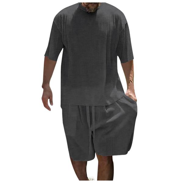 商品名:  Generic Men's 2 Piece Outfits Hipster Patchwork Tee Shirt And Short Set Sports Tracksuits Three Piece Suits for (D...