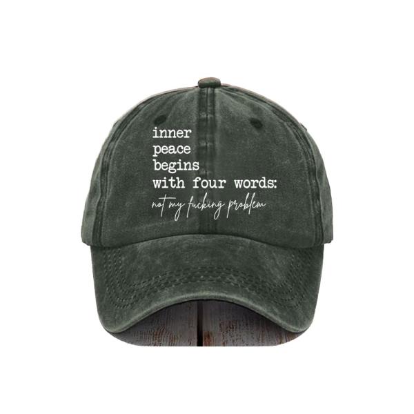 商品名:  MOGUI The Path to Inner Peace Begins with Four Words Shirt Inner Peace Begins with Four Words T-Shirt Funny Hat Gr...