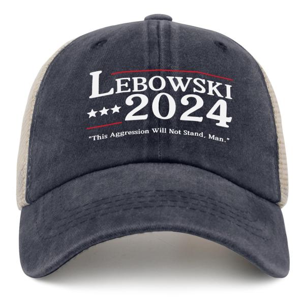 商品名:  Kritett Lebowski 2024 This Aggression Will Not Stand Man Baseball Cap Runners Hat Purplish Blue04 Trucker Hat Men ...