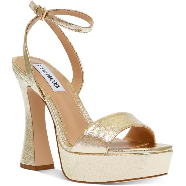 商品名:  Steve Madden Womens Lashed Ankle Strap Platform Sandals Gold 10 Medium (B,M)ブランド: Steve Madden商品サイズ: 10高さ: 29.1084...