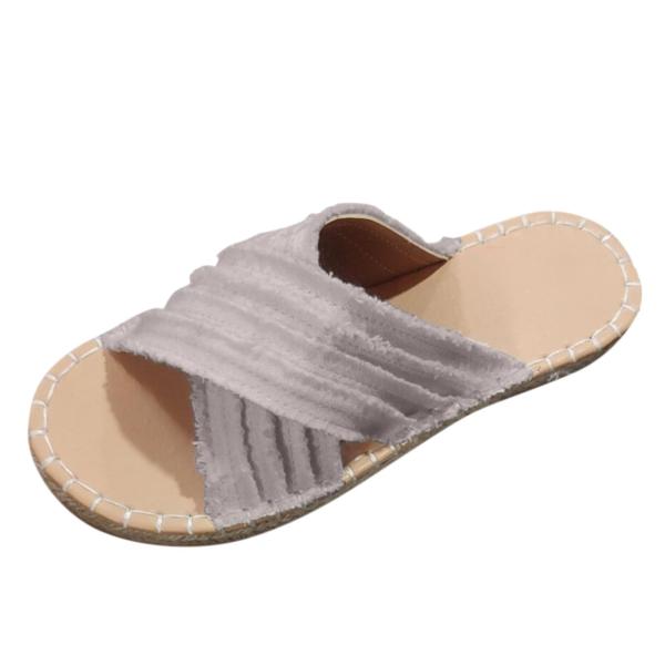 商品名:  Generic Women's Sandals Comfort Wide Width Crisscross Strap Shoes Summer Breathable Soft Cushion Slip On Slide Cas...