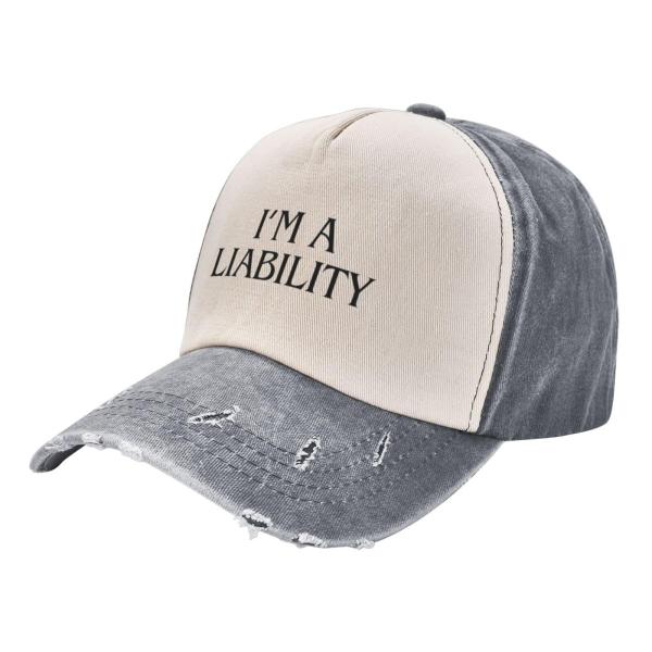 商品名:  I'm A Liability Trucker Hat Funny Gag Gift Party Hat Fun Humor Baseball Cap for Women Men Grayブランド: Wacites商品サイズ: ...